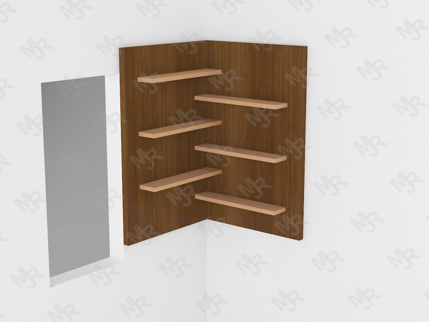 Wooden corner stand pack 3D model - TurboSquid 1217917