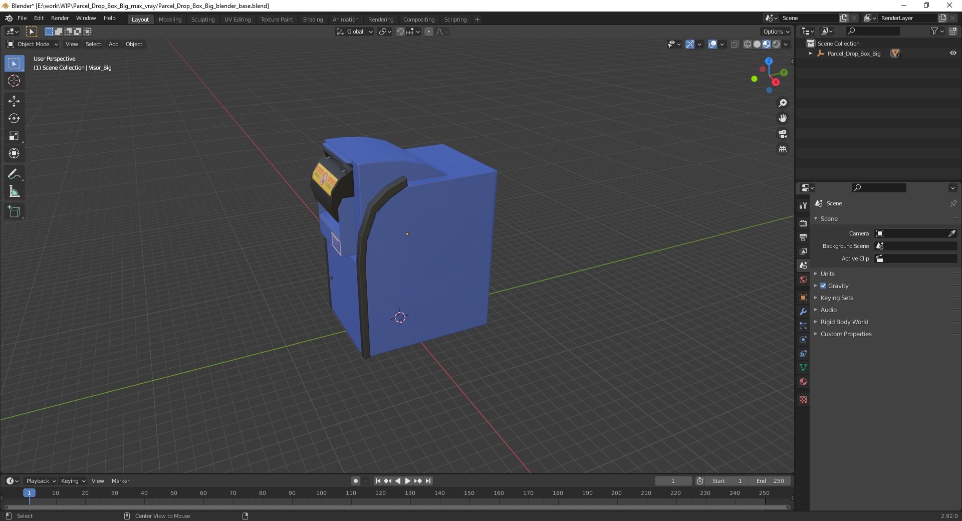 Parcel Drop Box Big 3D Model - TurboSquid 2027769