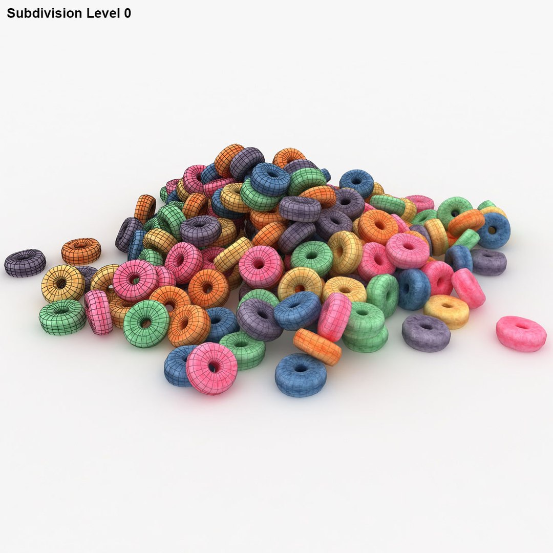 Realistic Cheerios Fruit Pose 3d Model