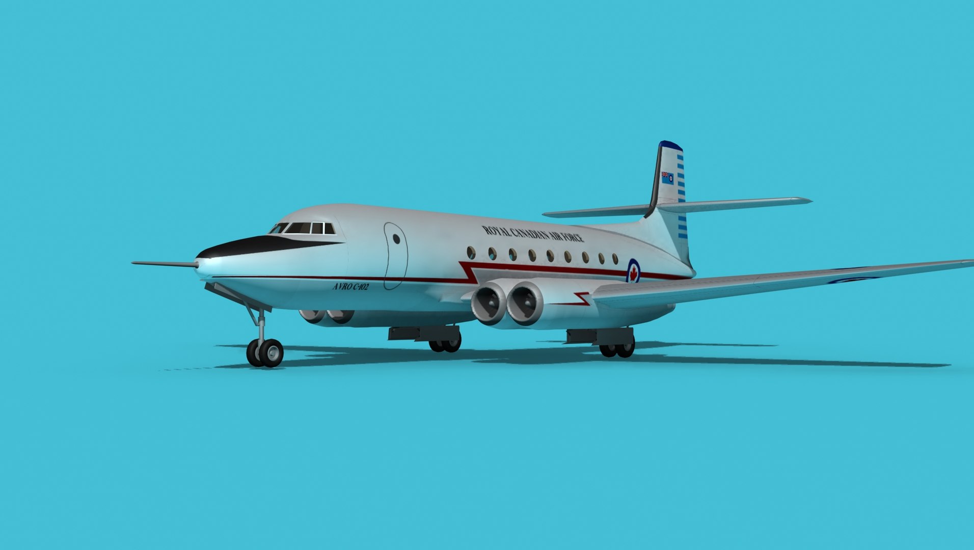 3D Avro Canada C-102 Jetliner V02 - TurboSquid 1912387