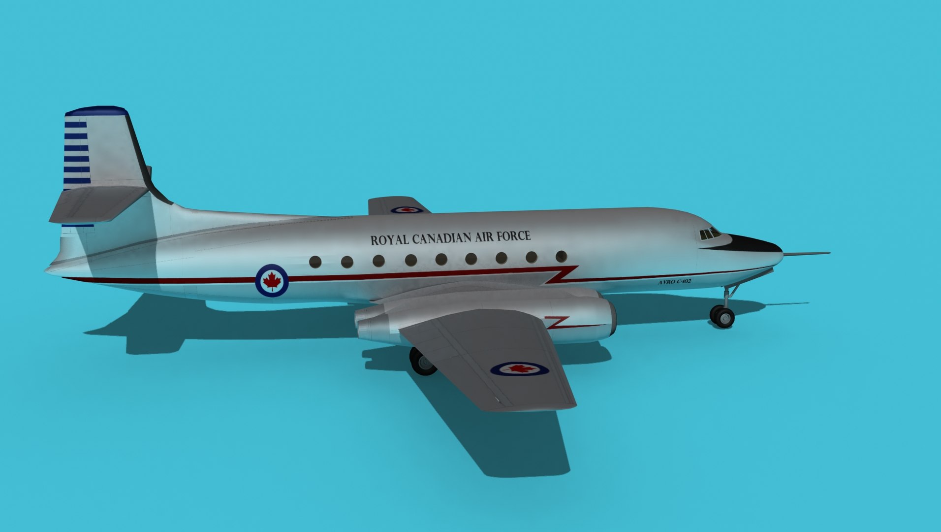 3D Avro Canada C-102 Jetliner V02 - TurboSquid 1912387