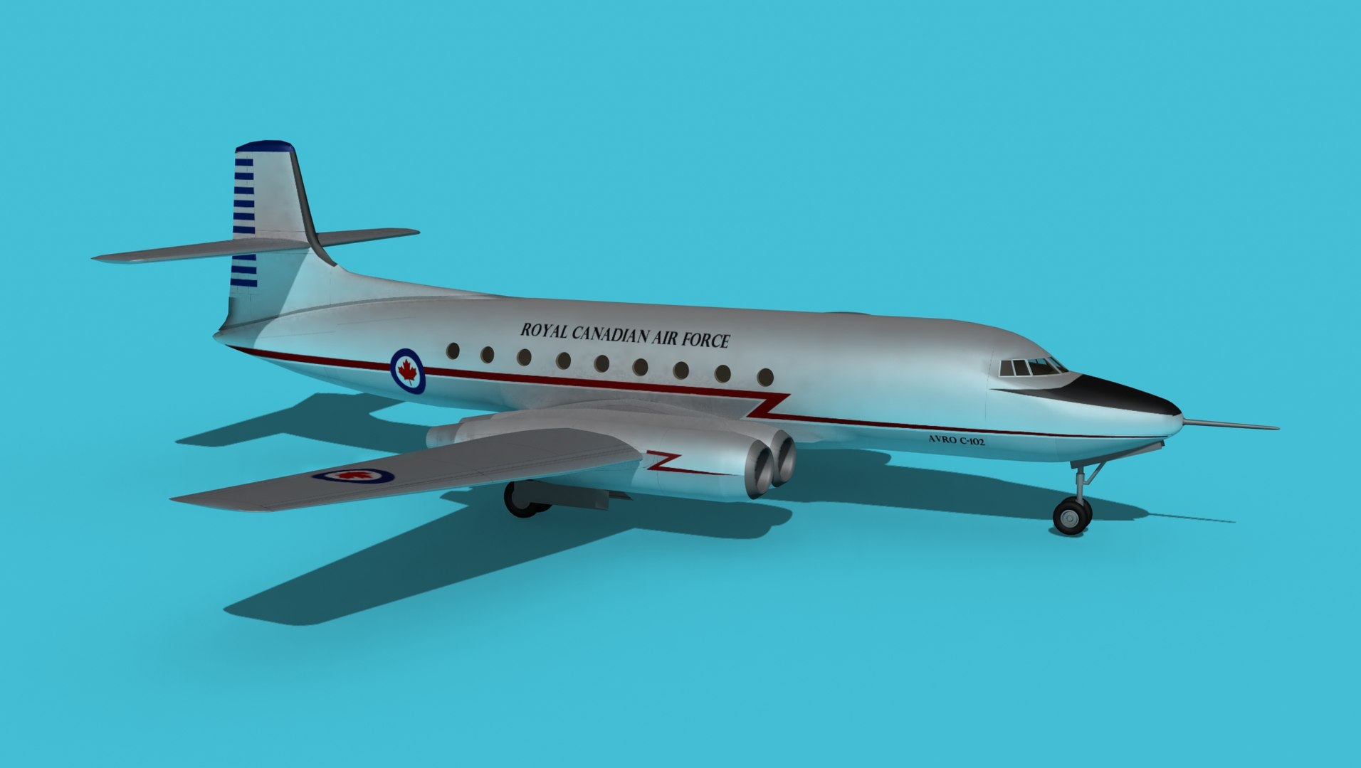 3D Avro Canada C-102 Jetliner V02 - TurboSquid 1912387