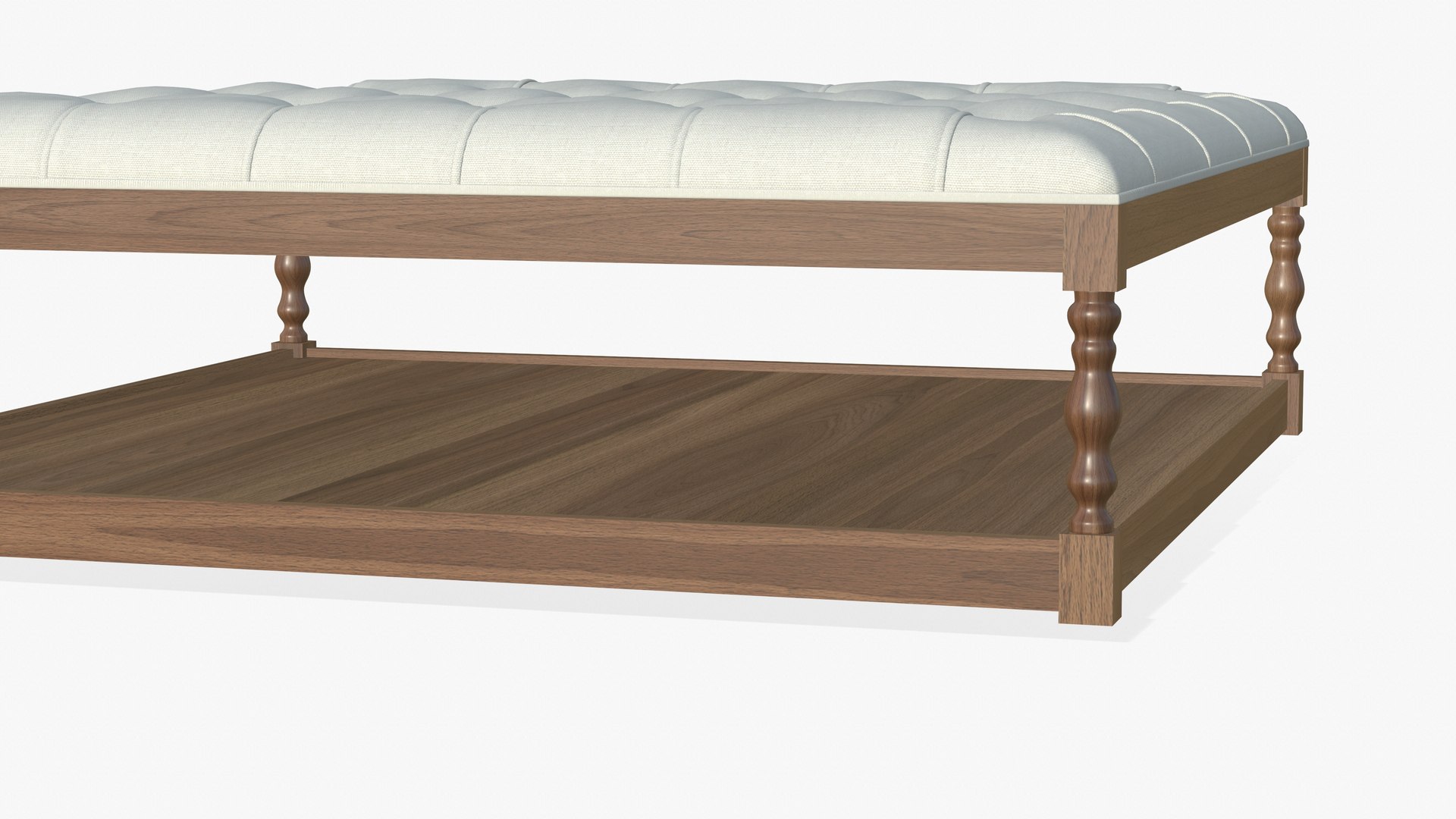 Chesterfield Coffee Table With Velvet Sofa 3D model - TurboSquid 1904430