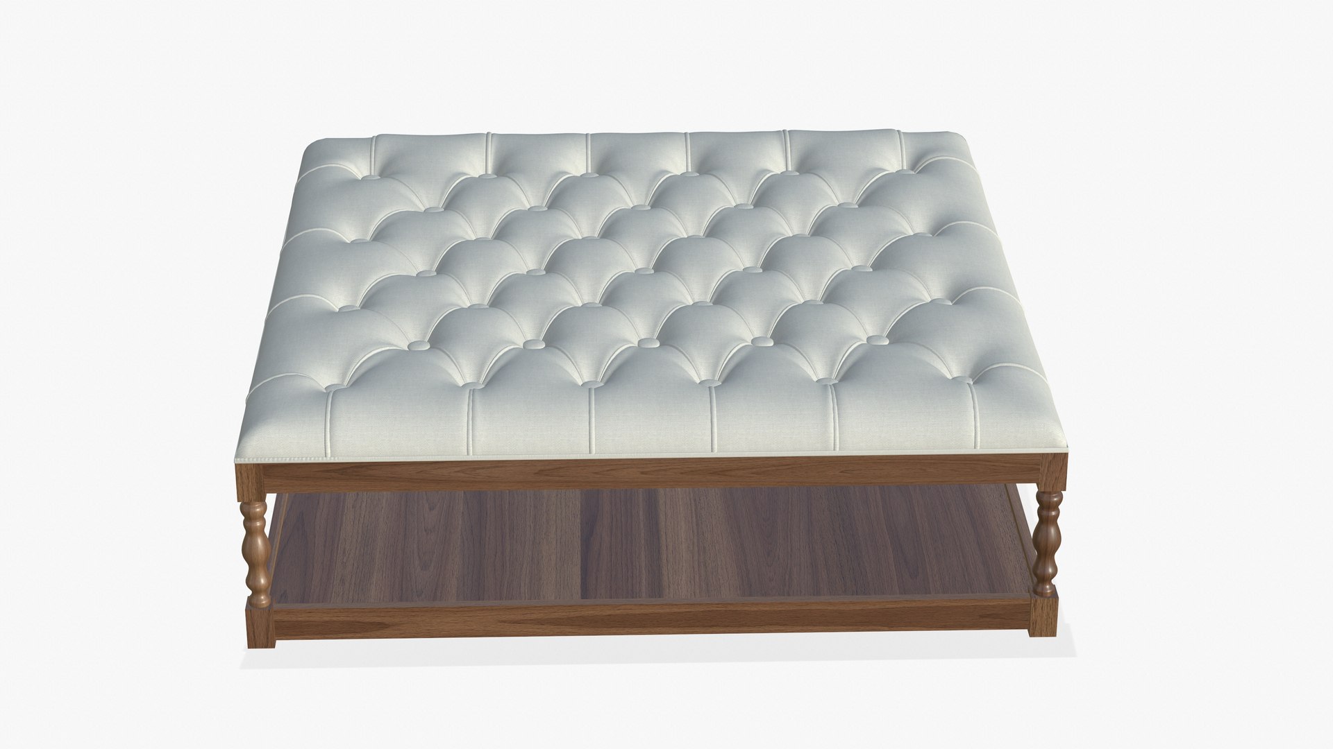 Chesterfield Coffee Table With Velvet Sofa 3D model - TurboSquid 1904430