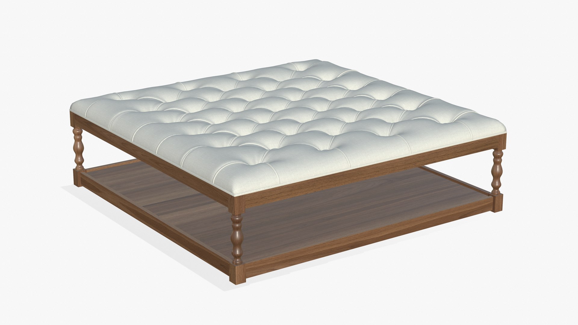 Chesterfield Coffee Table With Velvet Sofa 3D model - TurboSquid 1904430