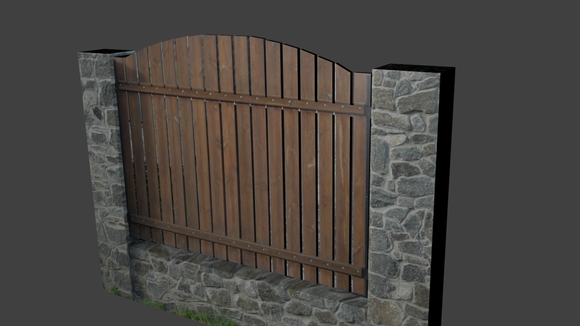 Wood Fence 3D Model - TurboSquid 1348247