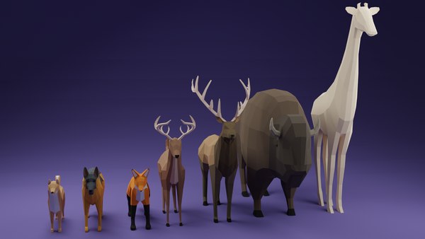 modelo 3d Animales LowPoly gratis - TurboSquid 1834099