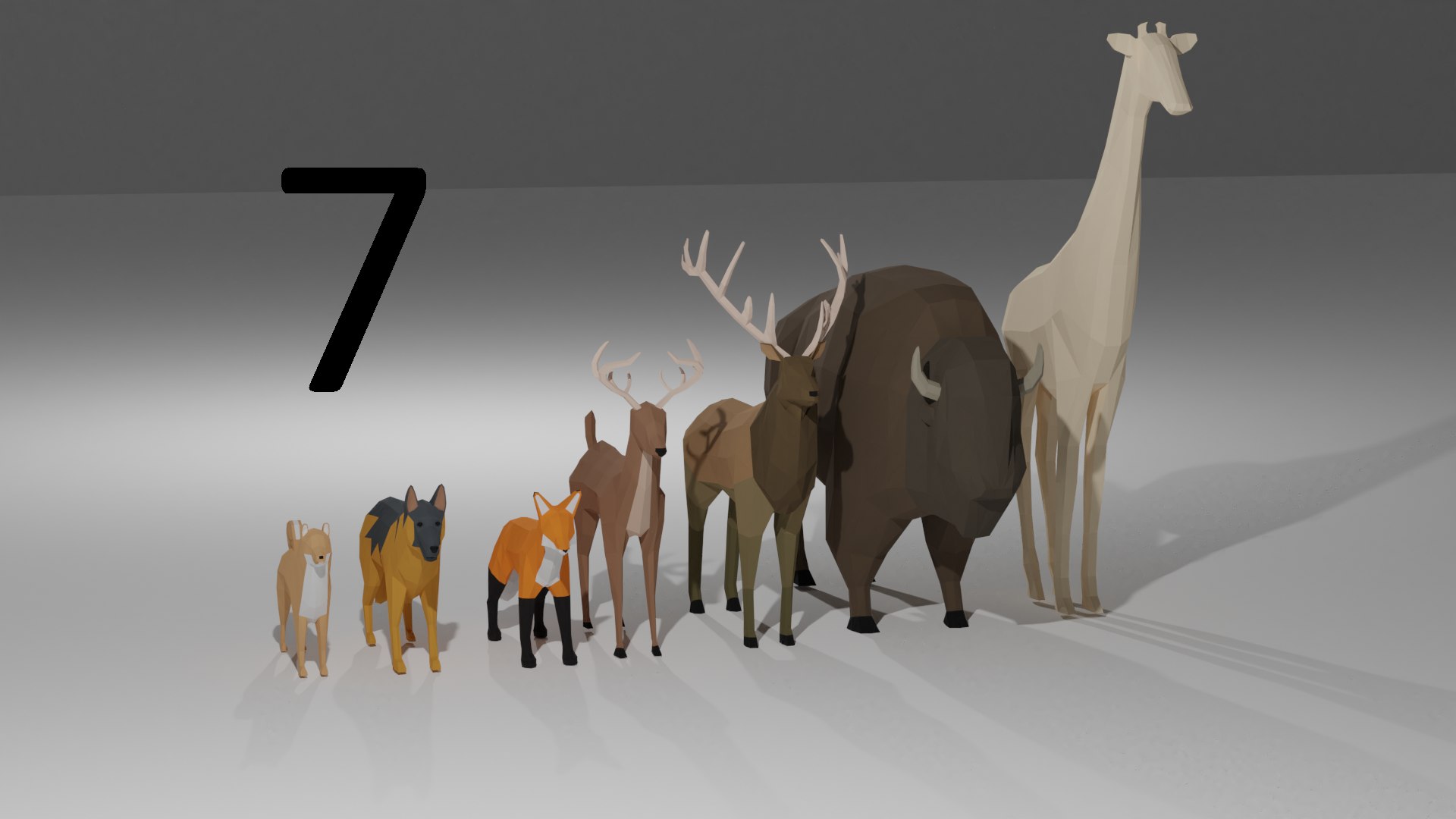 Free 3D LowPoly Animals Model - TurboSquid 1834099