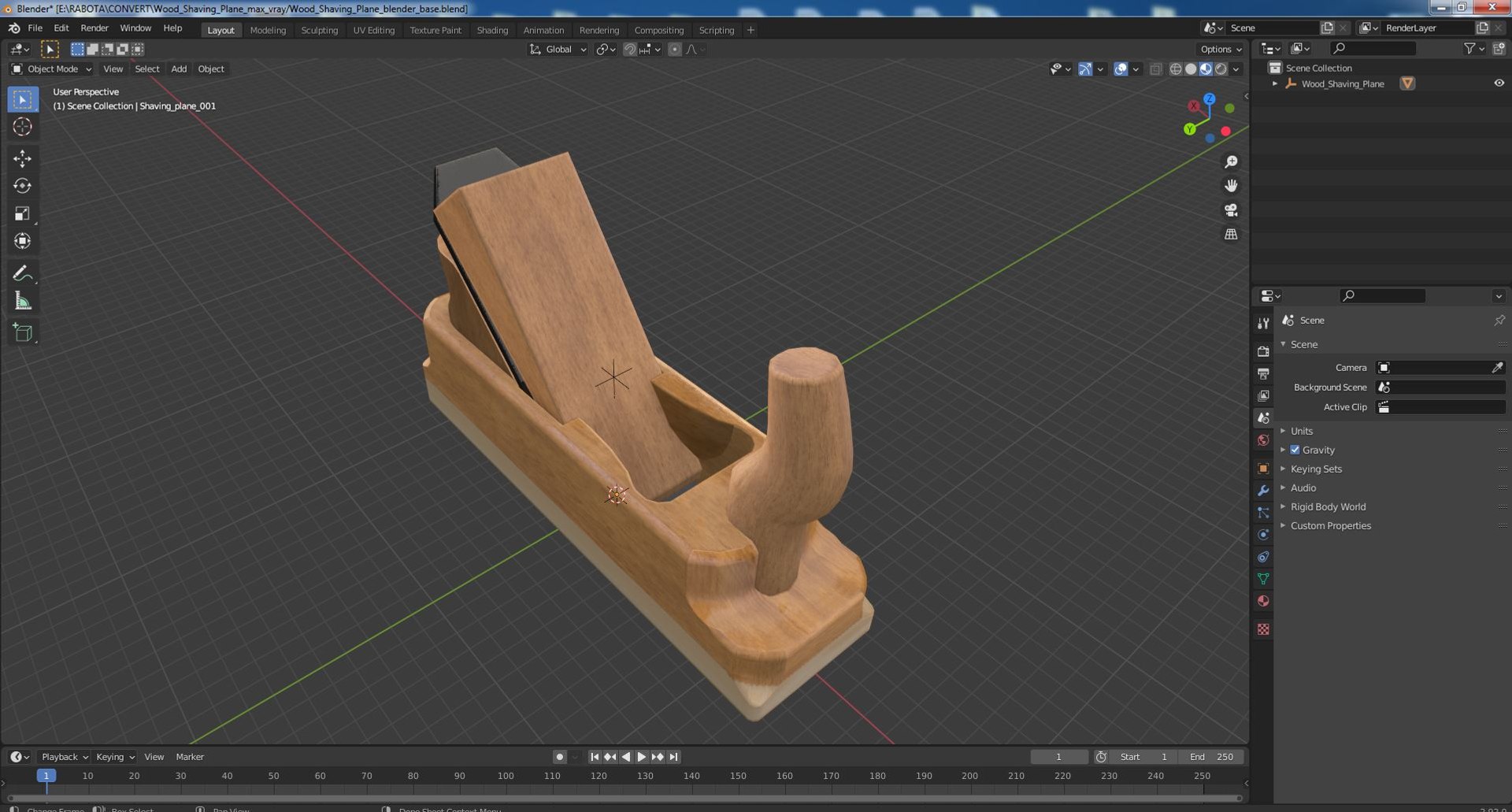 Wood Shaving Plane 3D Model - TurboSquid 2169026