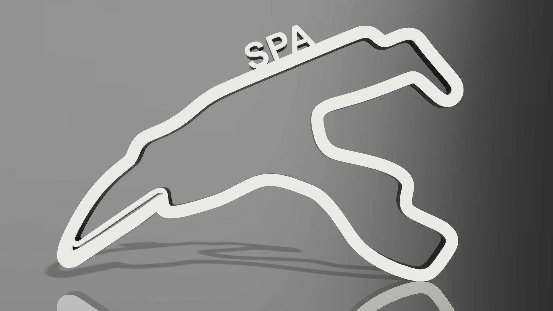3D F1 SPA Race Track Wall Art Decor STL OBJ FBX File Fusion 360 3D ...