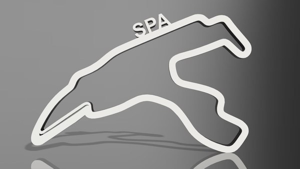 3D F1 SPA Race Track Wall Art Decor STL OBJ FBX File Fusion 360 3D ...