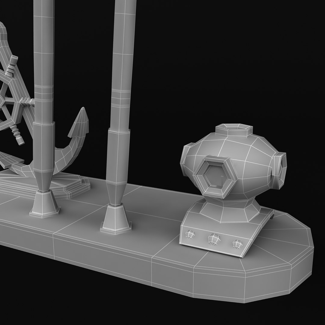 3d nautical desk set