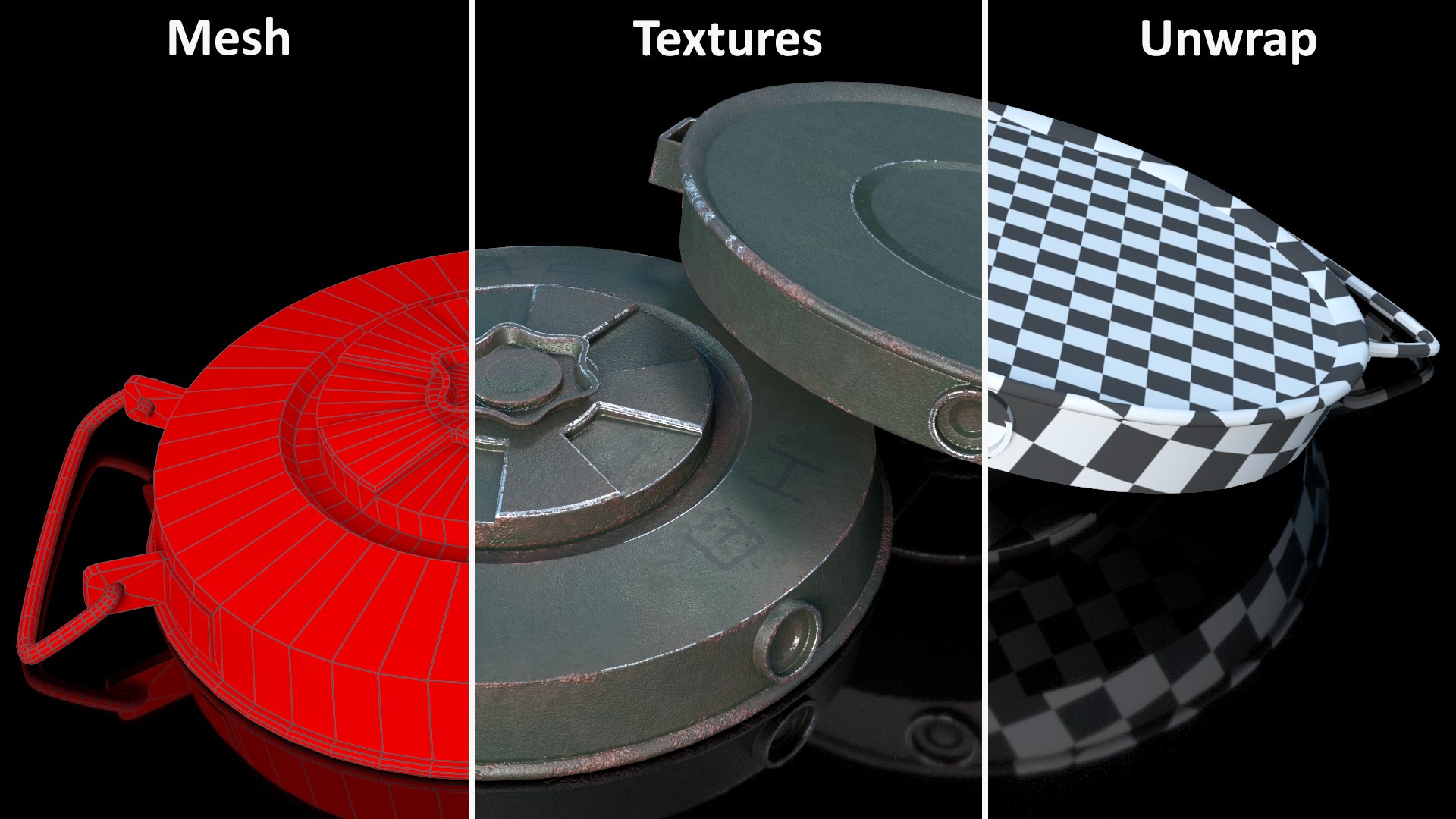 3D Tellermine 42 Anti-tank Landmine - TurboSquid 2120429