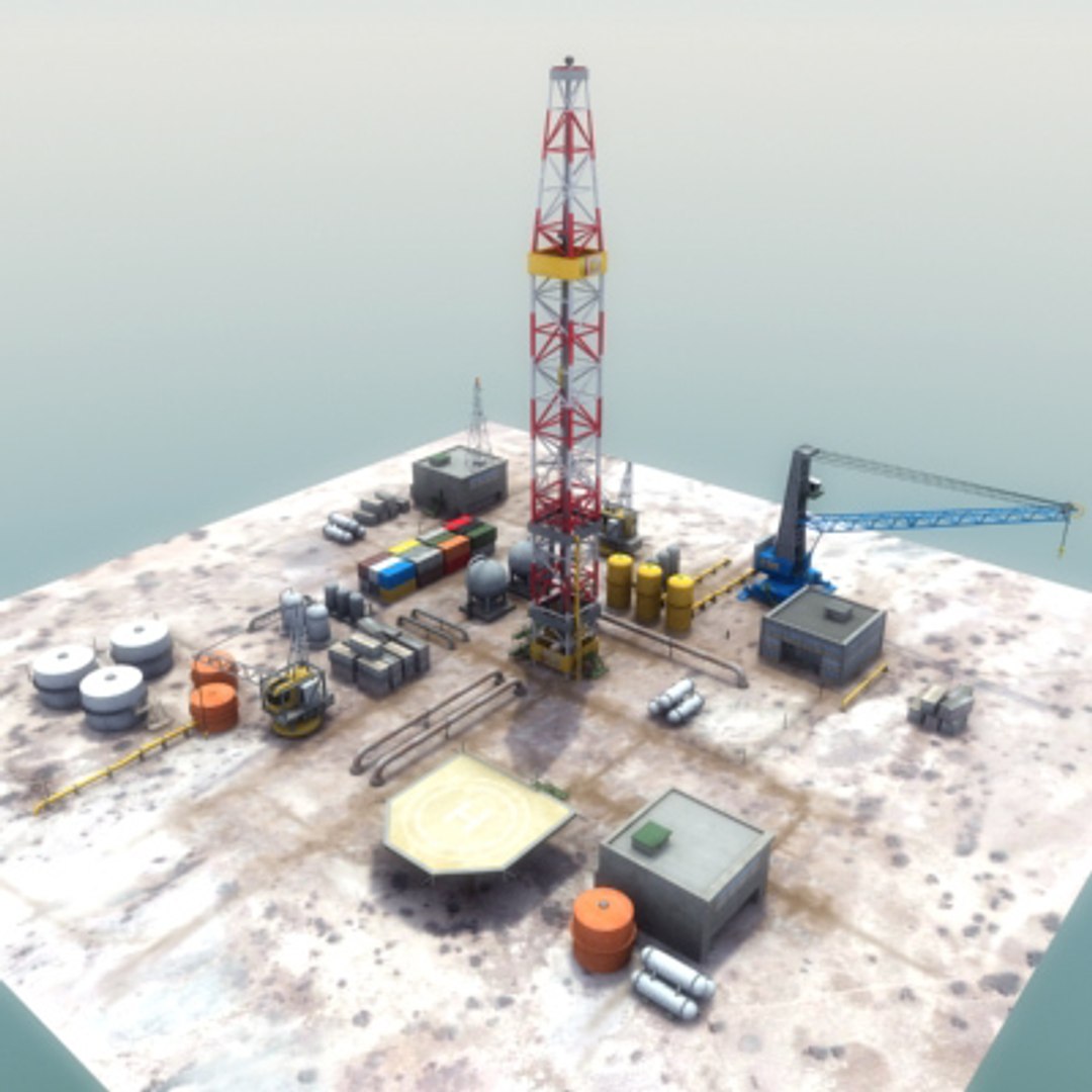 3d model of oil drilling