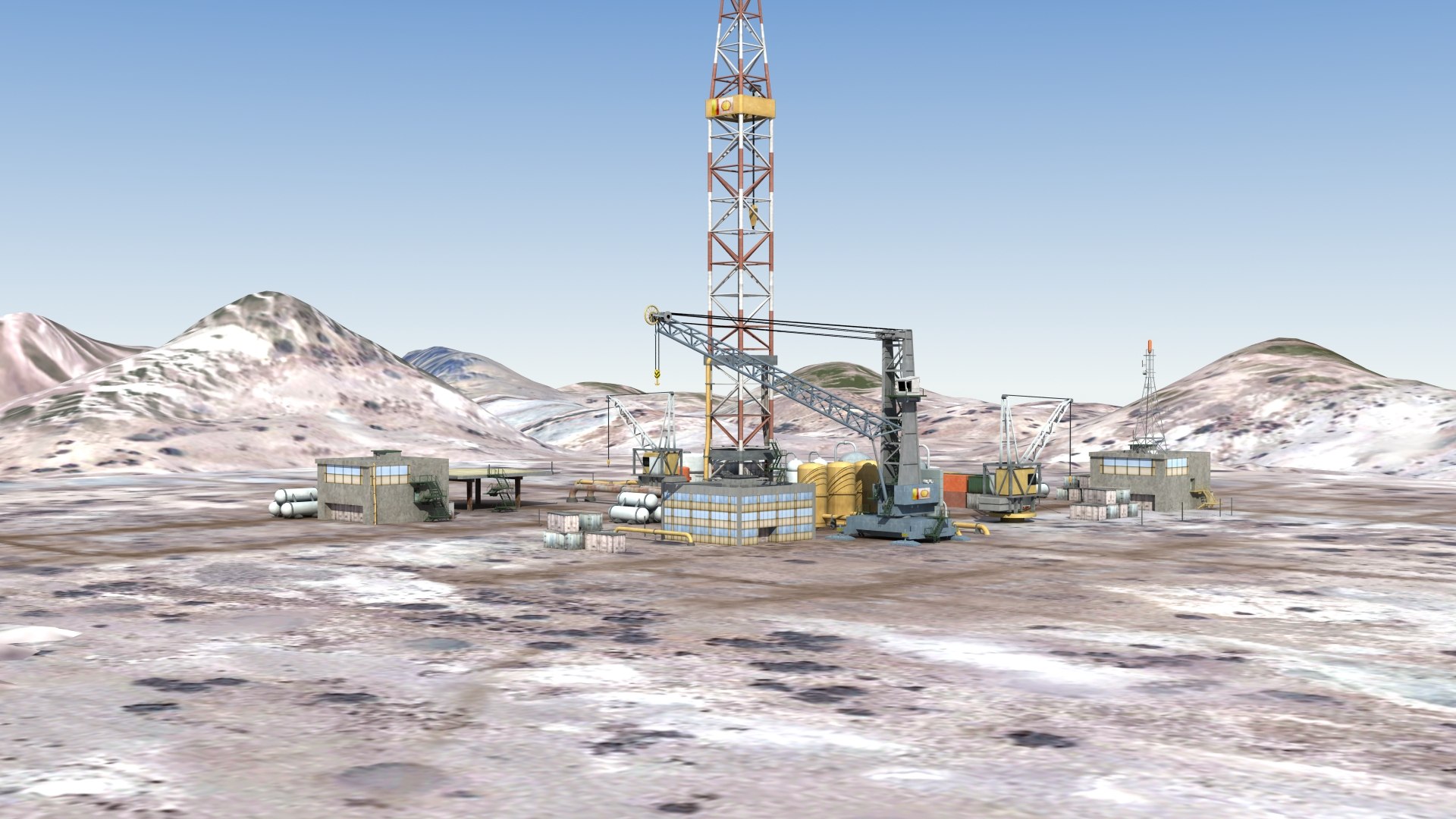 3d model of oil drilling