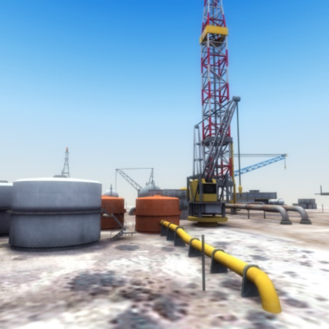 3d model of oil drilling
