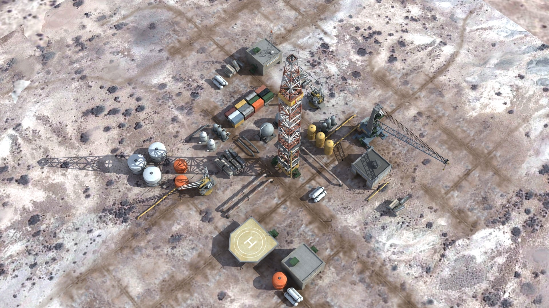 3d model of oil drilling