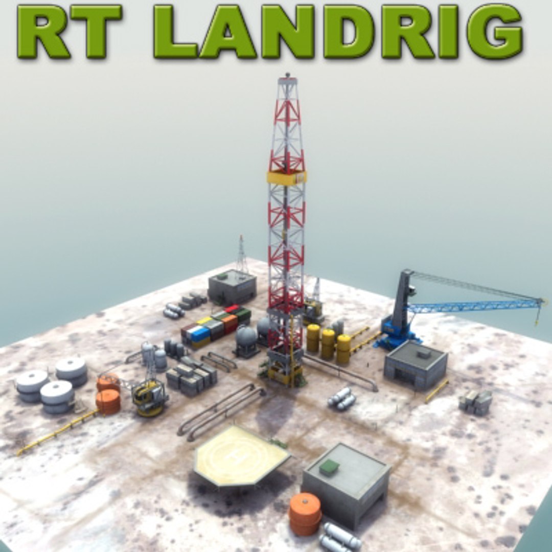 3d model of oil drilling