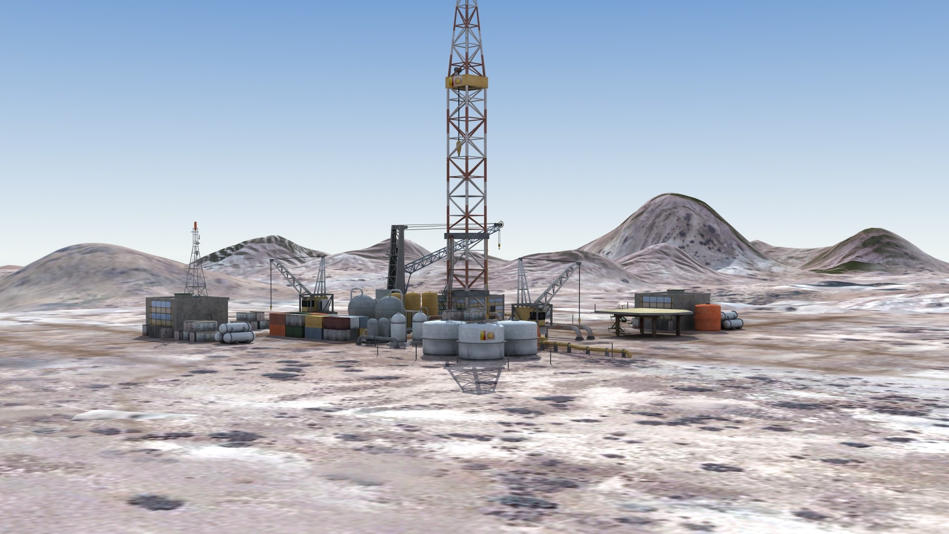 3d model of oil drilling