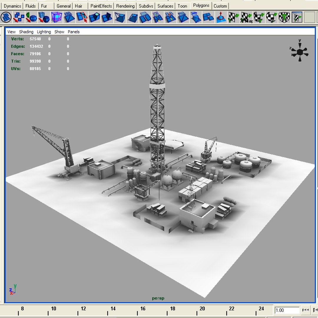 3d model of oil drilling