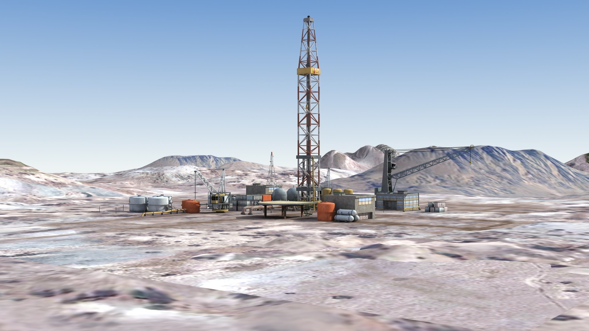 3d model of oil drilling