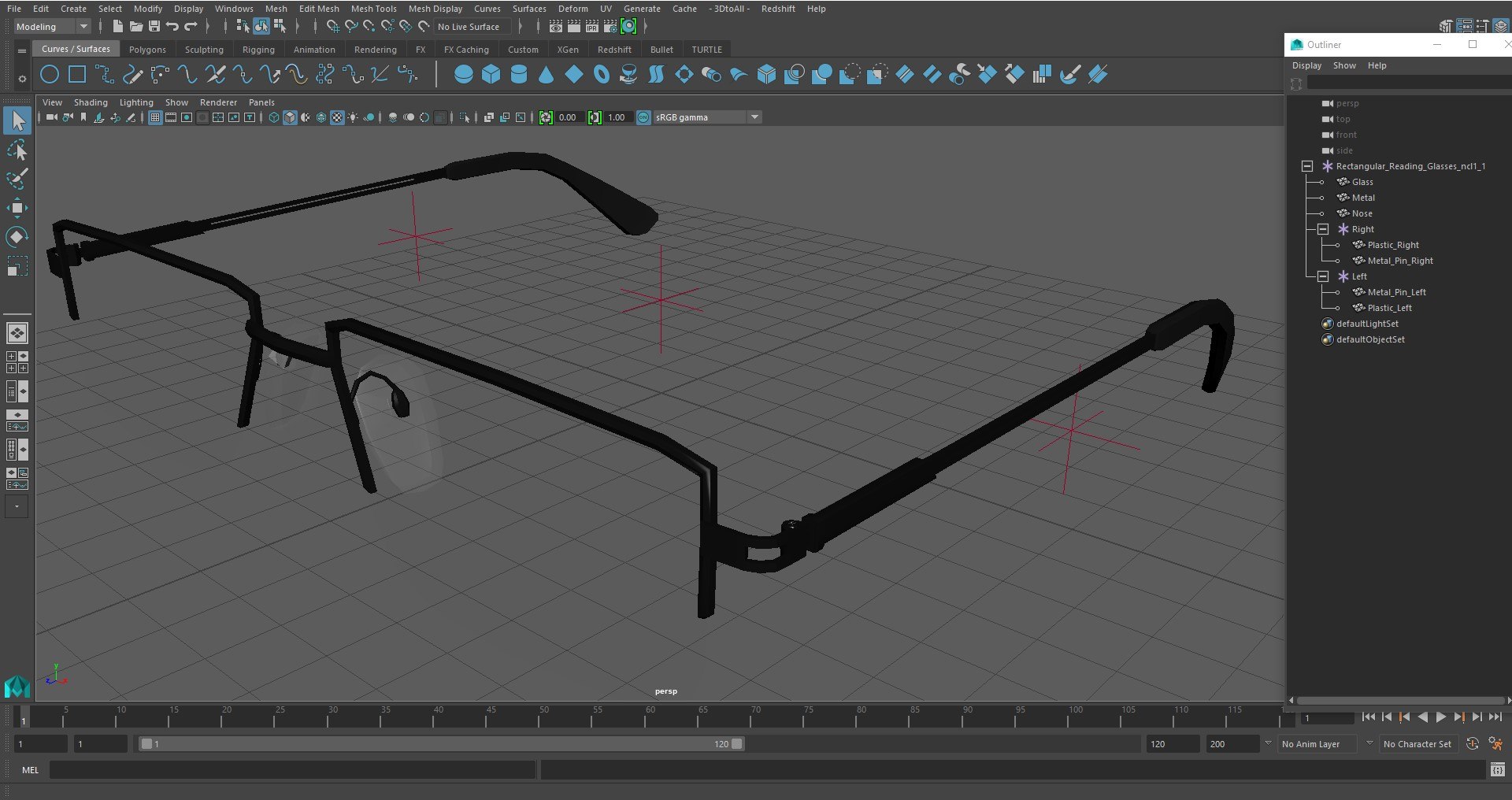 Rectangular Reading Glasses Model - TurboSquid 2147312