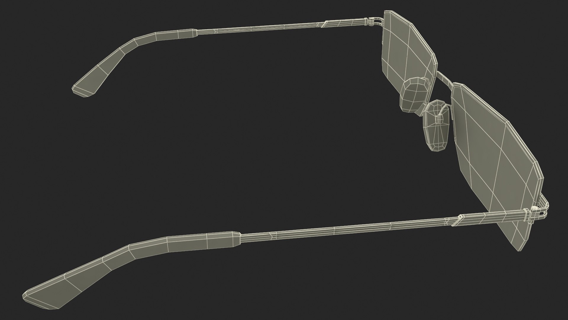 Rectangular Reading Glasses Model - TurboSquid 2147312