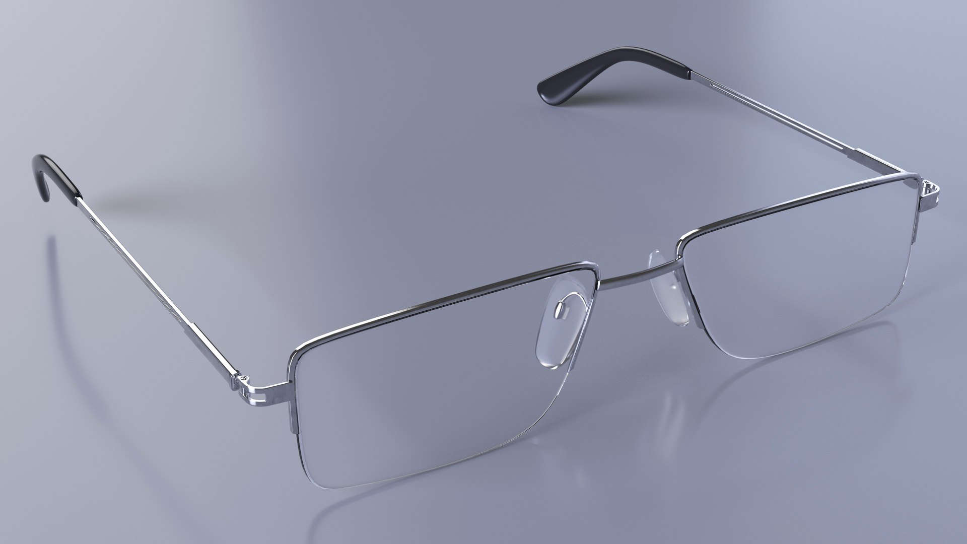 Rectangular Reading Glasses Model - TurboSquid 2147312