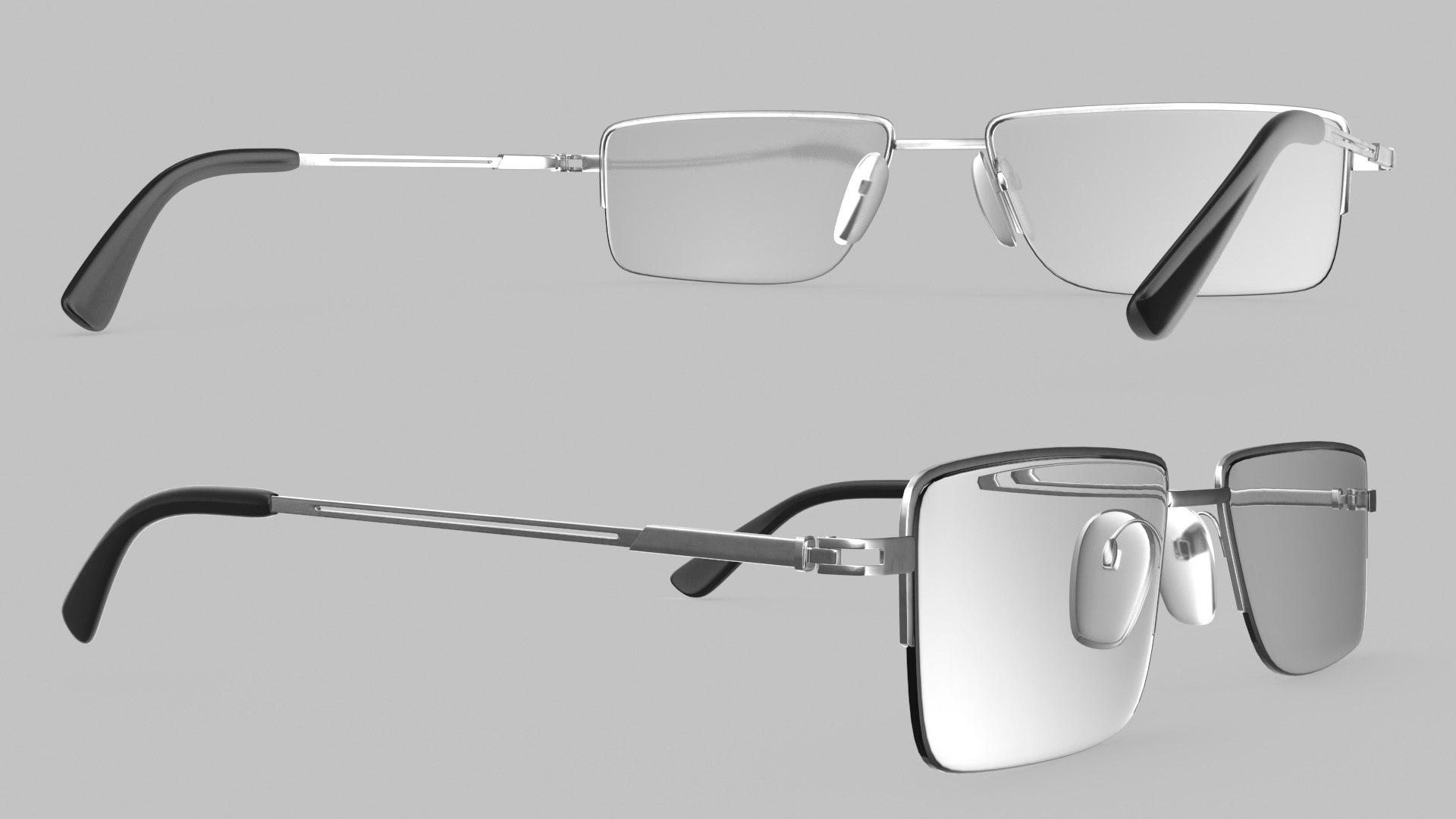 Rectangular Reading Glasses Model Turbosquid 2147312