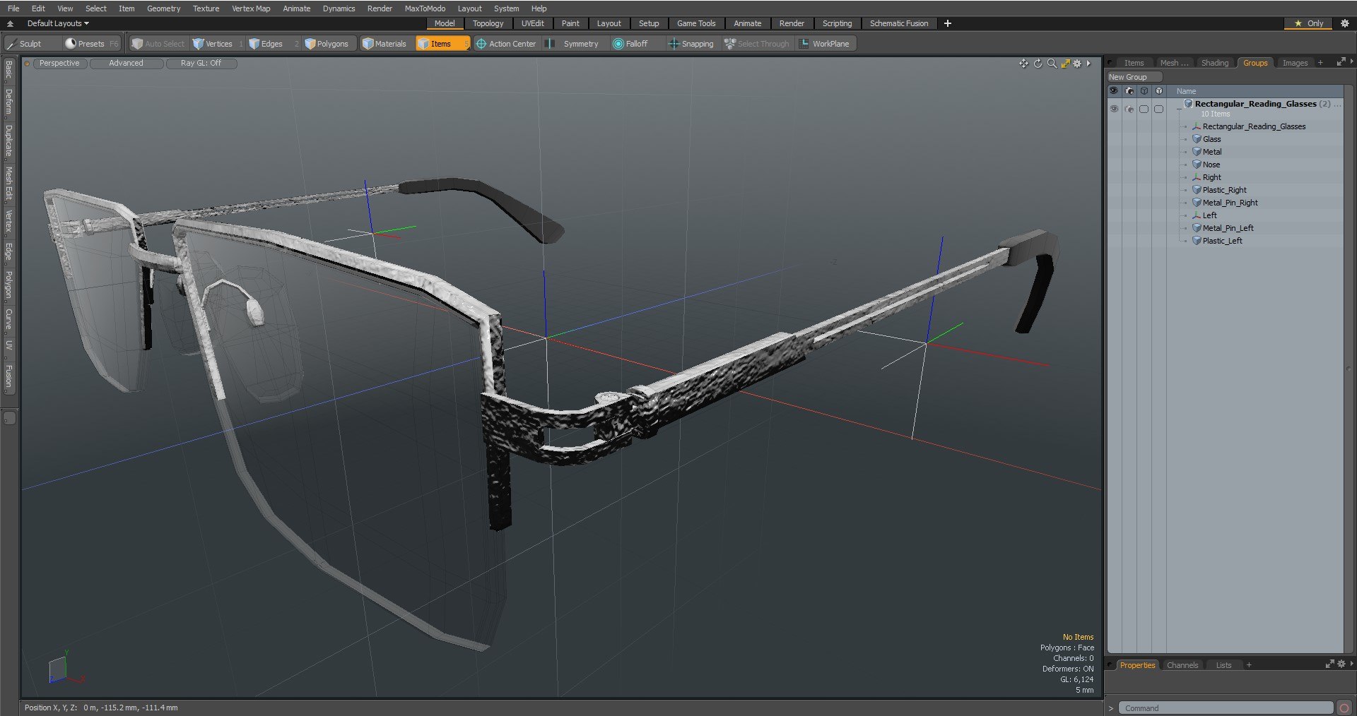 Rectangular Reading Glasses Model - TurboSquid 2147312