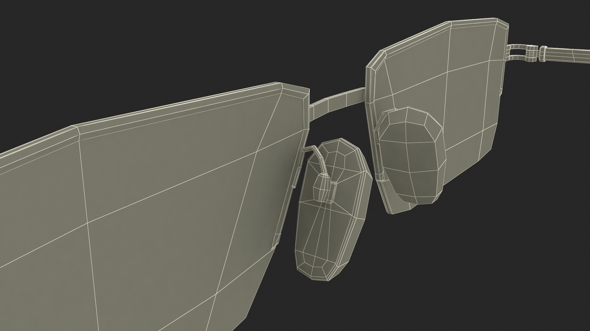 Rectangular Reading Glasses Model - TurboSquid 2147312