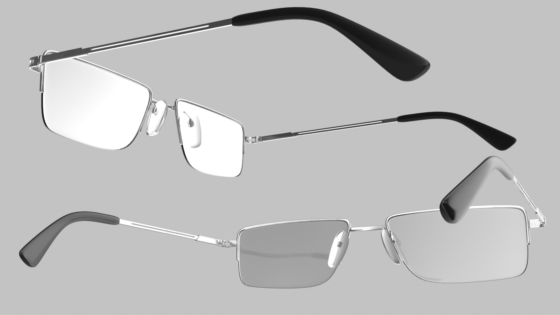 Rectangular Reading Glasses Model - TurboSquid 2147312