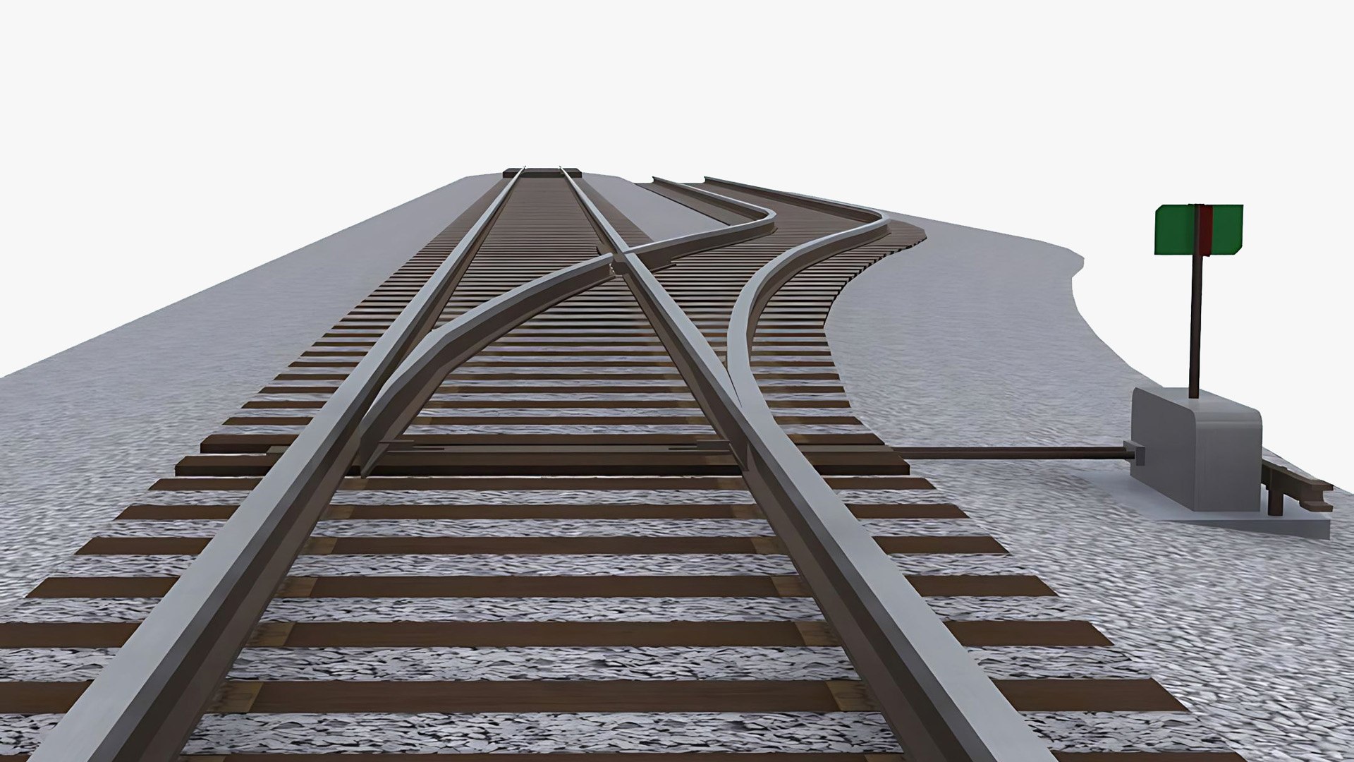 Train Track Sections Interchangeable Pieces 3D - TurboSquid 2253658