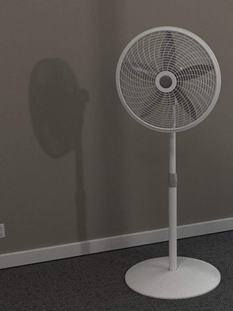 3d obj fan oscillating