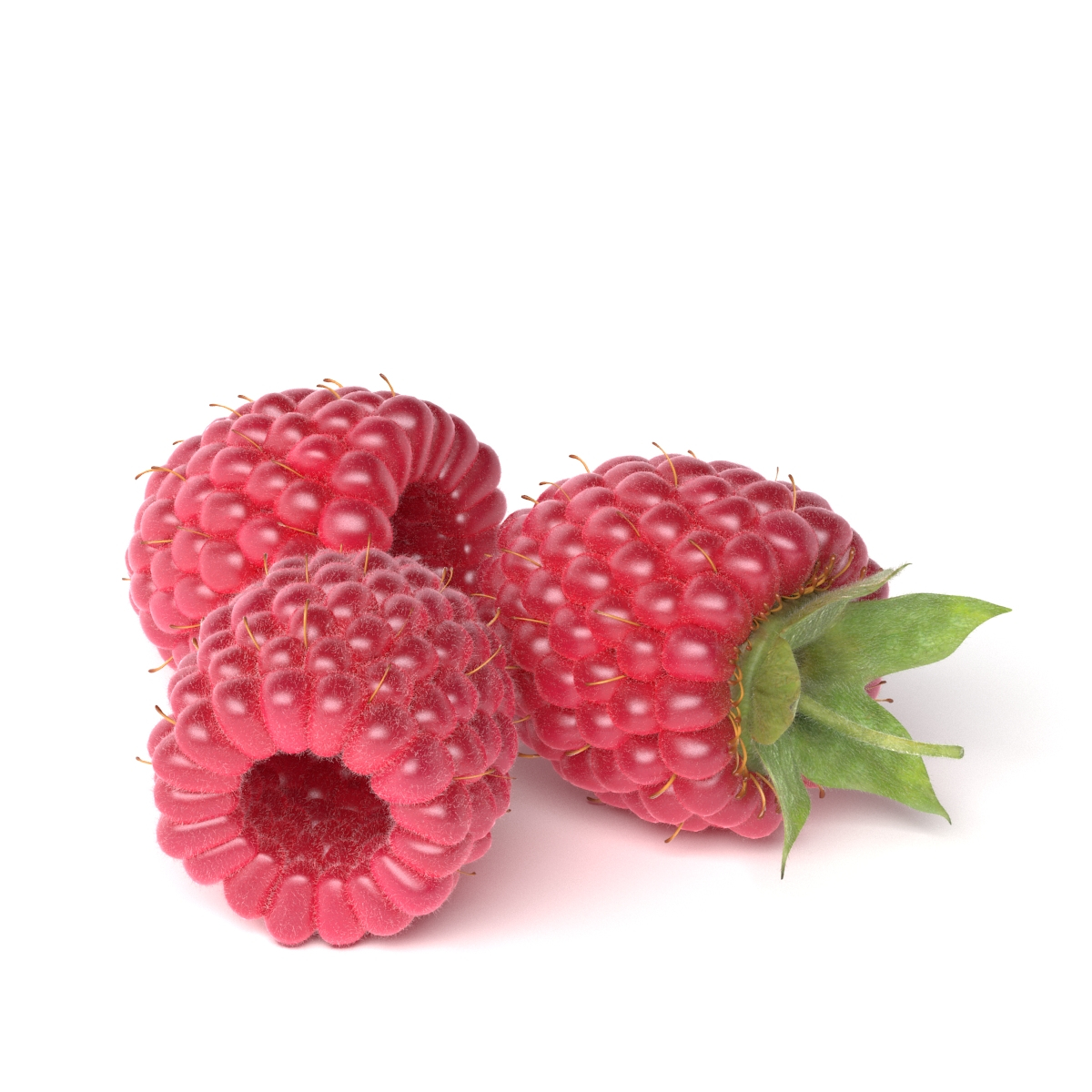 3d model raspberry photorealistic realistic real
