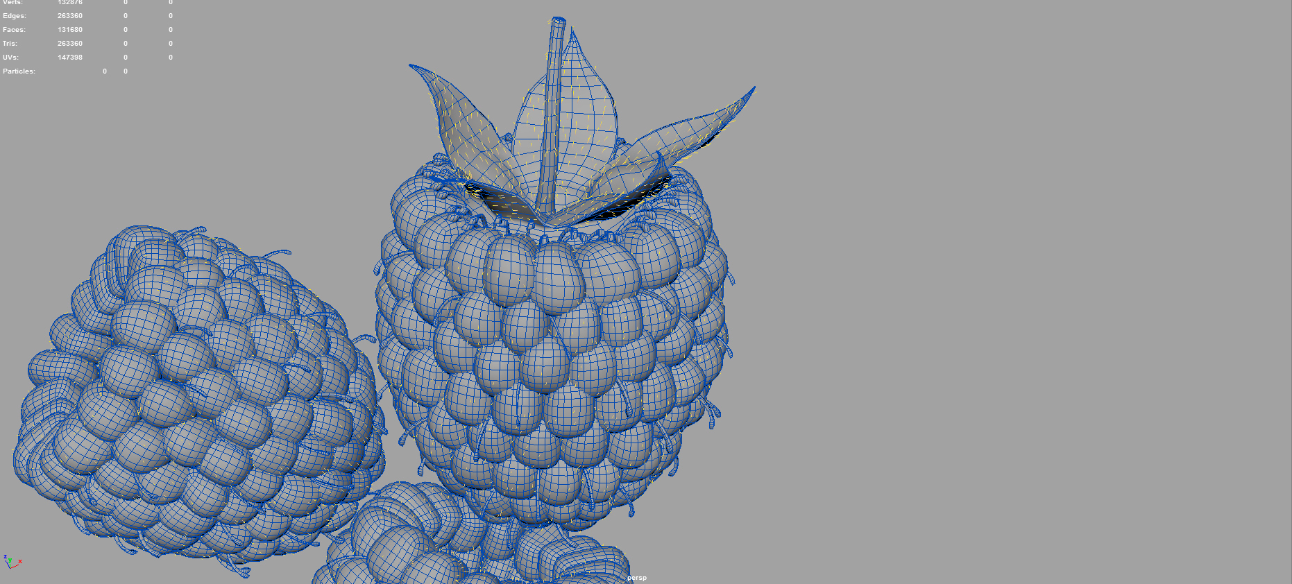 3d model raspberry photorealistic realistic real