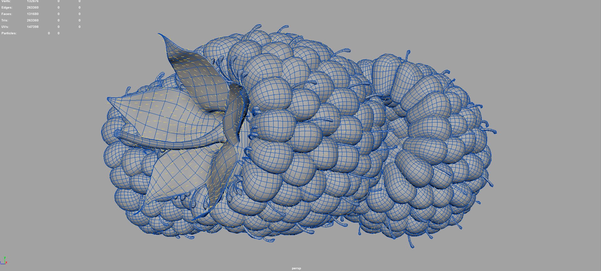 3d model raspberry photorealistic realistic real