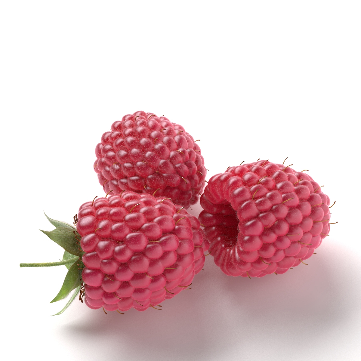 3d model raspberry photorealistic realistic real