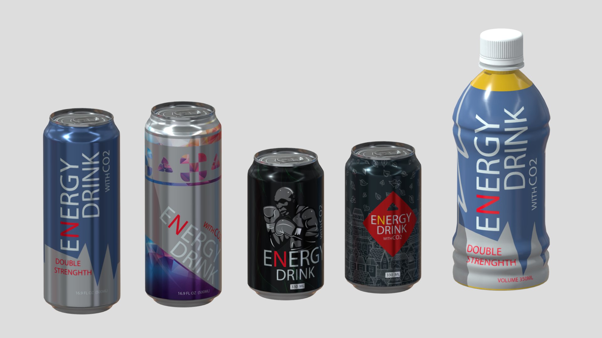 Power Energy Drink Low Poly 3D Model - TurboSquid 2279269