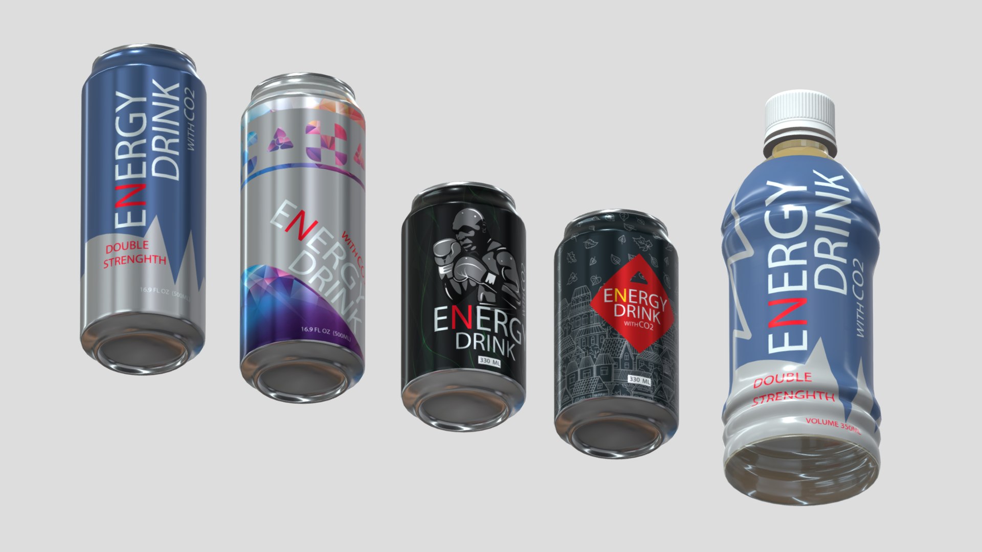 Power Energy Drink Low Poly 3D Model - TurboSquid 2279269