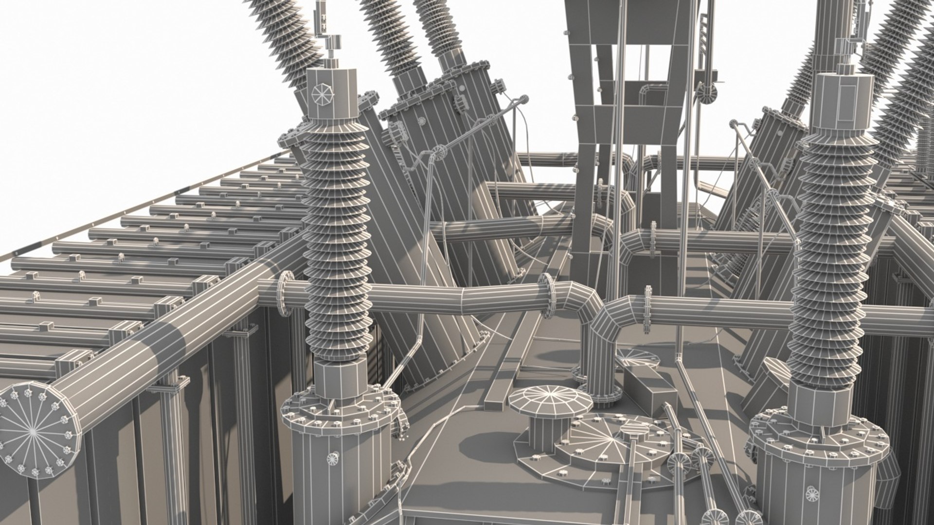 High Voltage Transformer 3D Model - TurboSquid 2313455