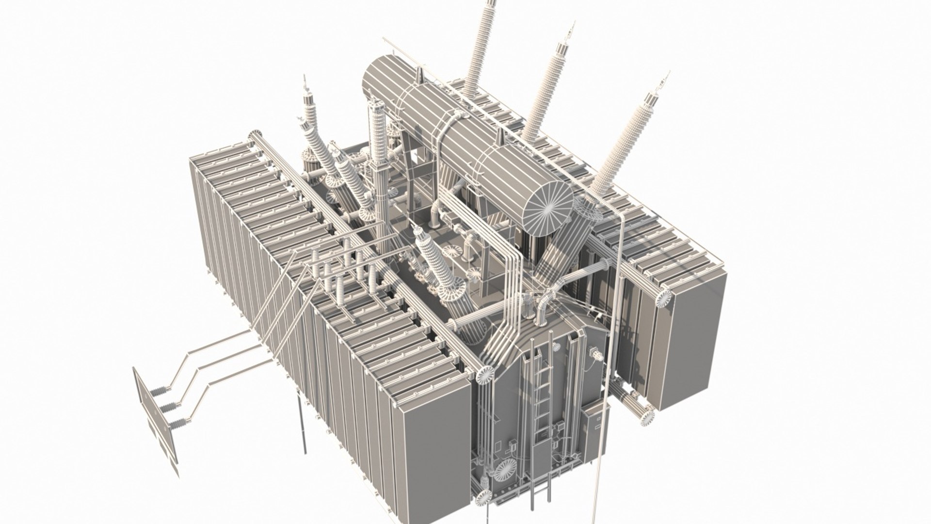 High Voltage Transformer 3D Model - TurboSquid 2313455