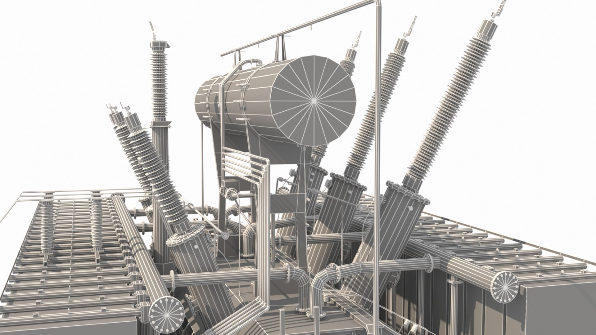 High Voltage Transformer 3D Model - TurboSquid 2313455