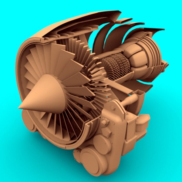 Jet Engine Cutaway View