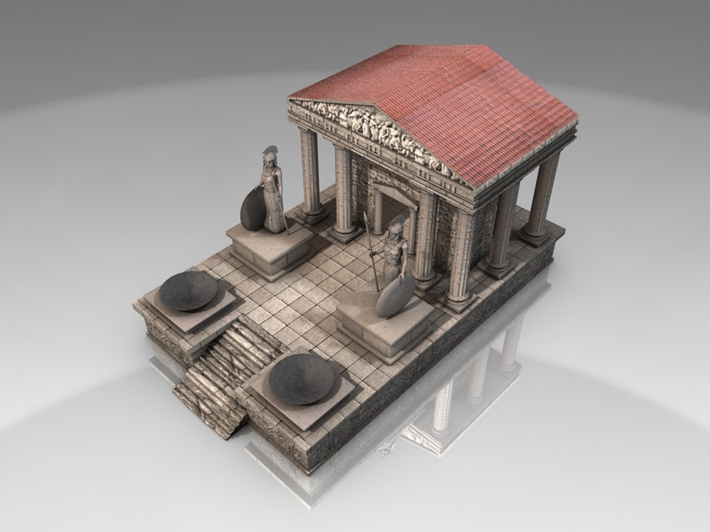 3d Ancient Greek Temple