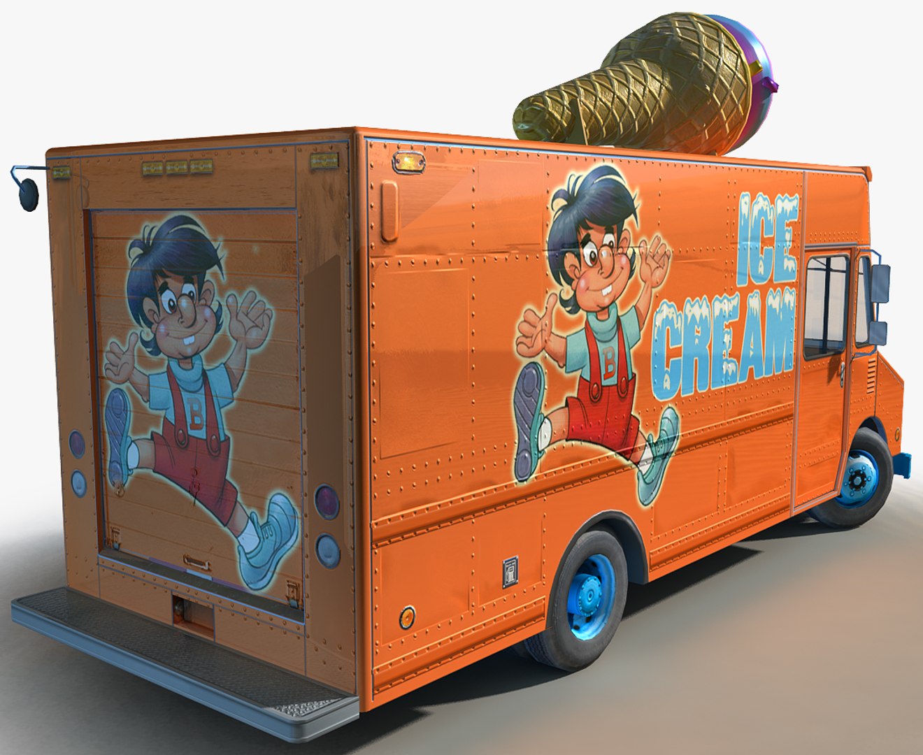 Ice Cream Step Van Model - TurboSquid 1355451