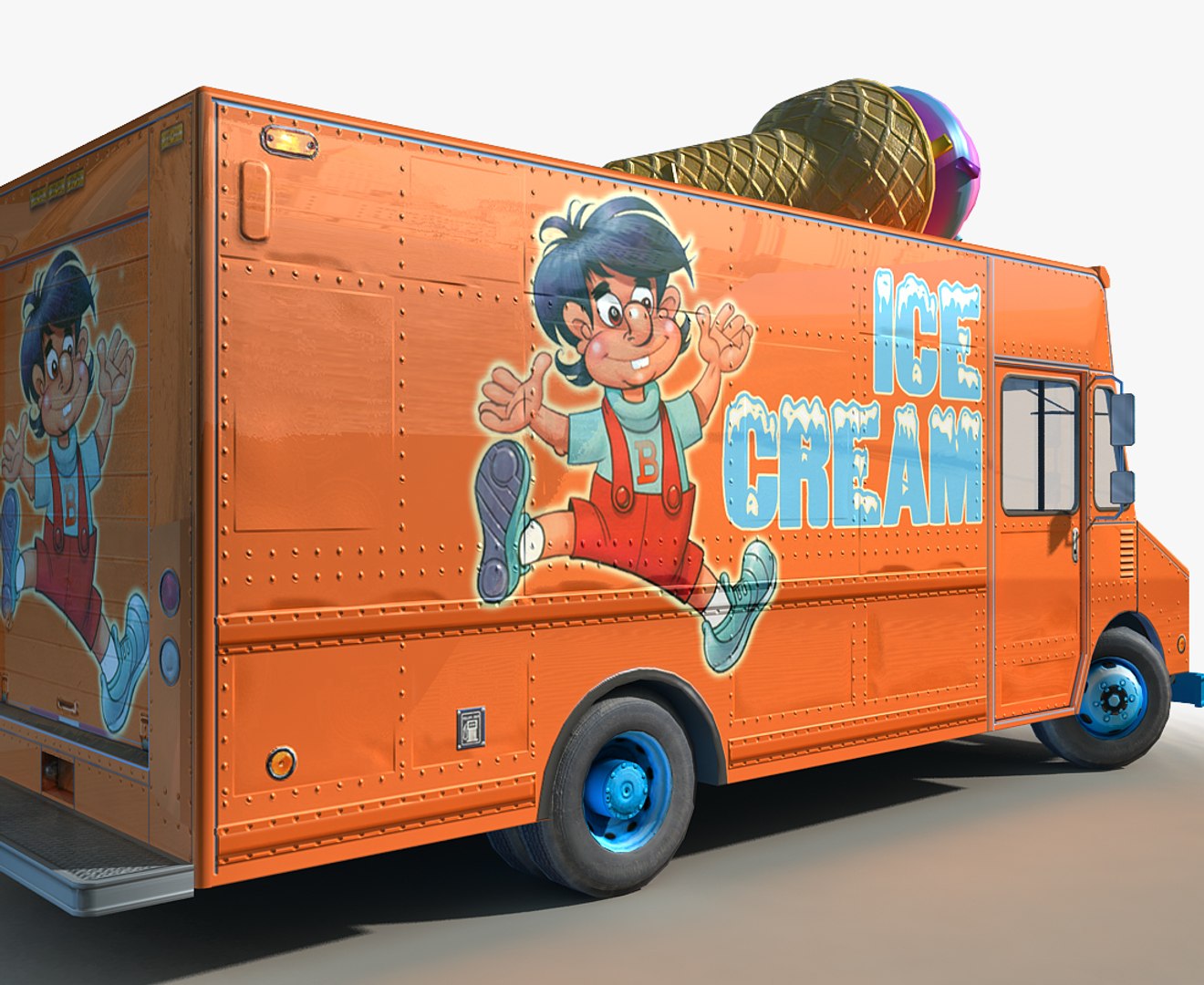 Ice Cream Step Van Model - TurboSquid 1355451