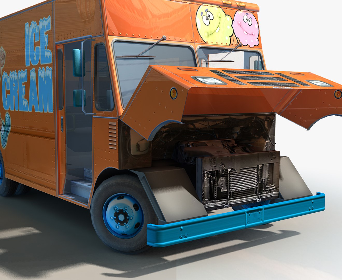 Ice Cream Step Van Model - TurboSquid 1355451