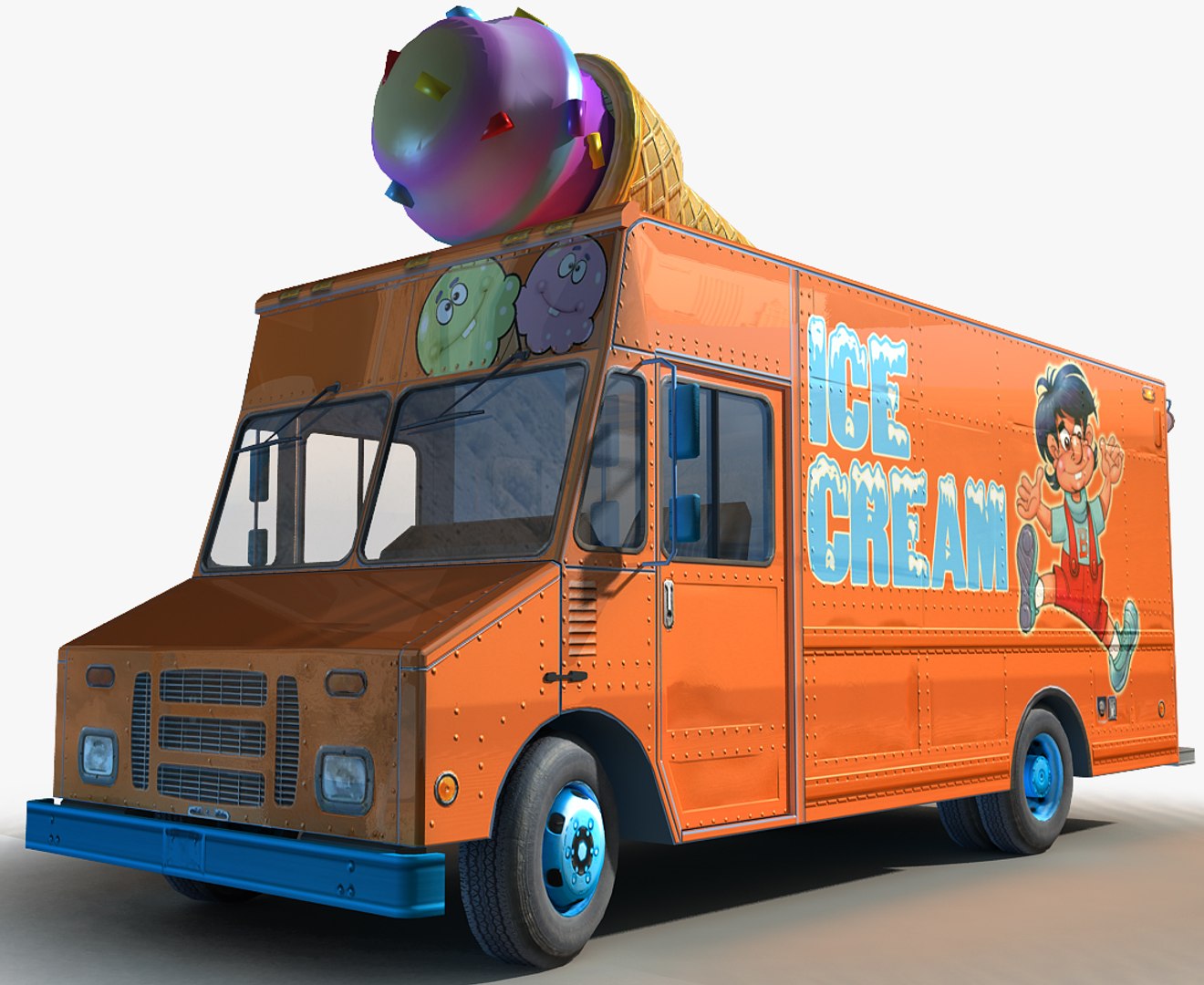 Ice Cream Step Van Model - TurboSquid 1355451