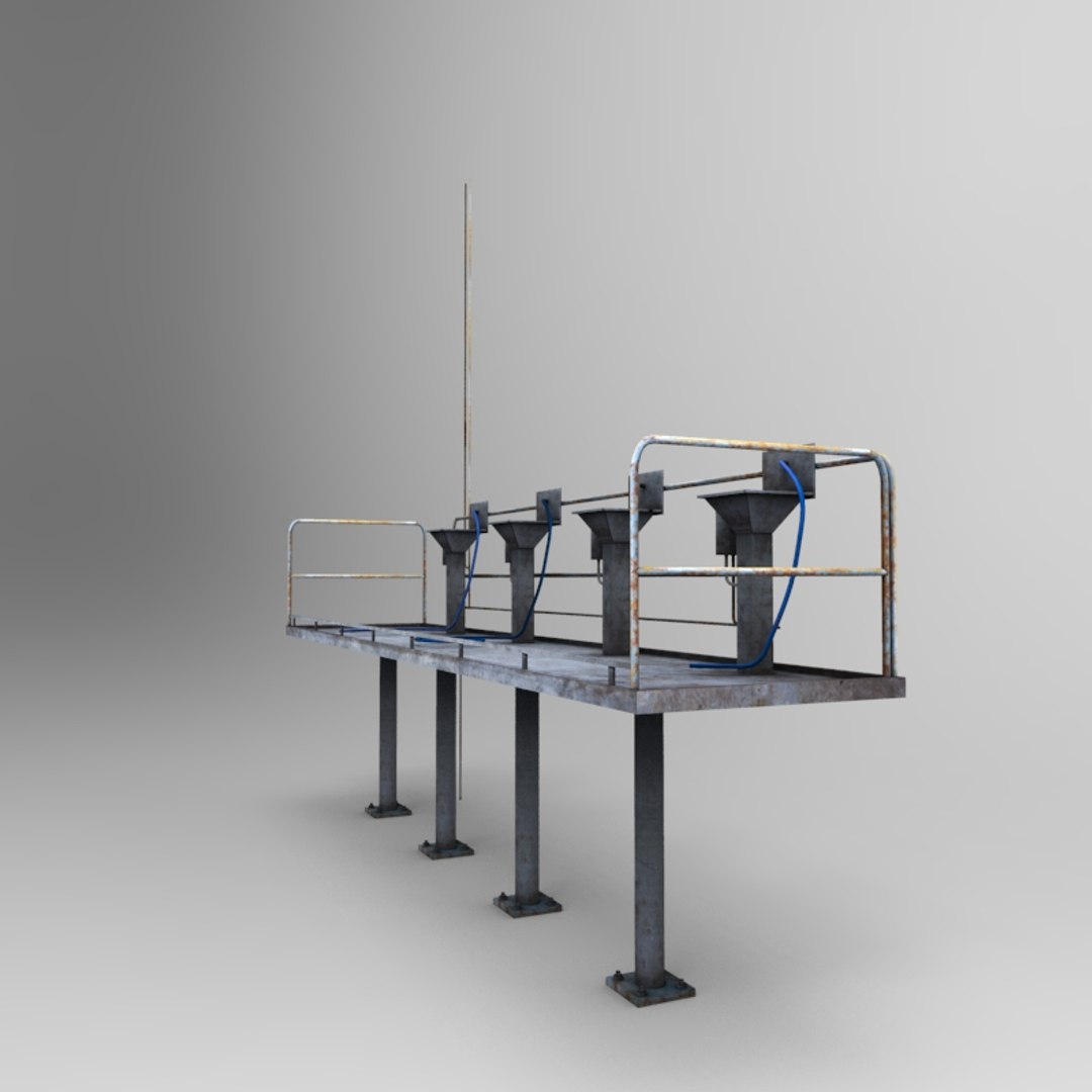 Standing Platform Prop 3d Model